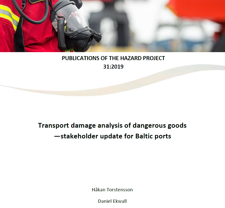 Update on the transport damage analysis of dangerous goods in BSR ports ...