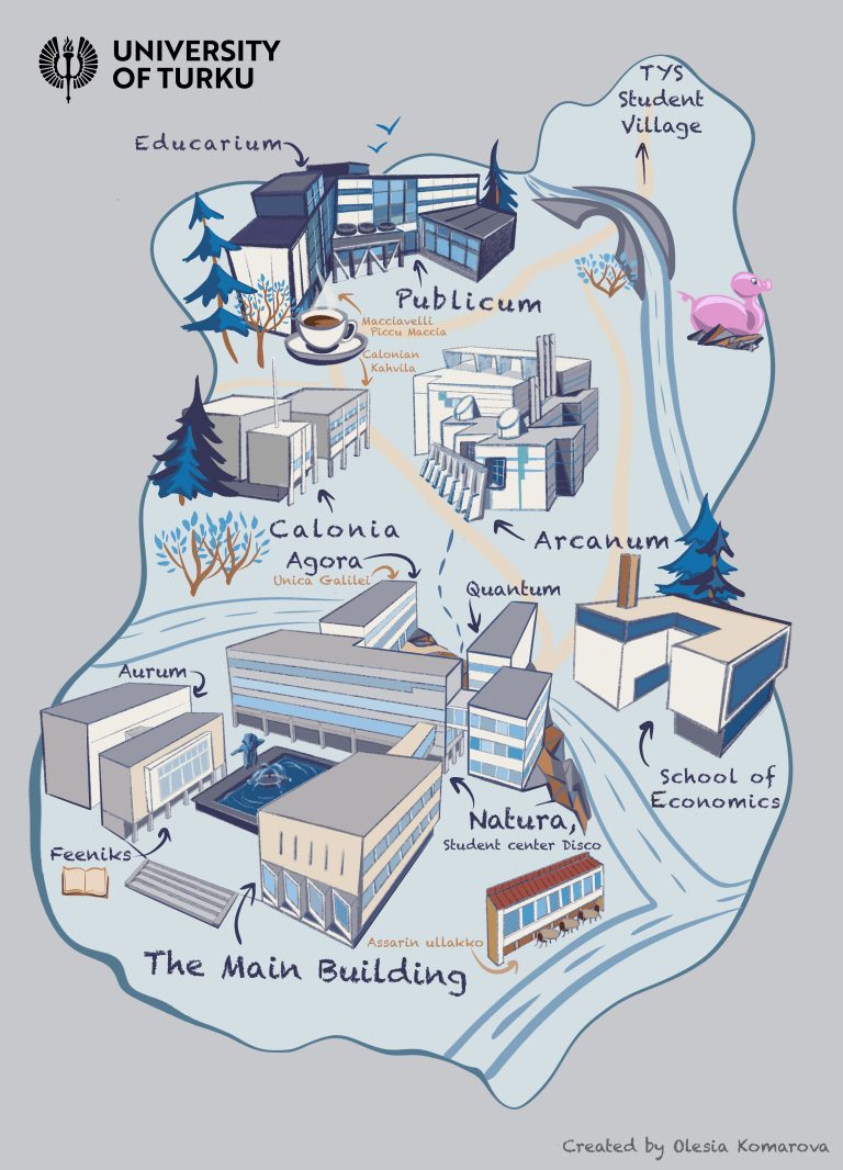 University of Turku main campus buildings: map and history - Student ...